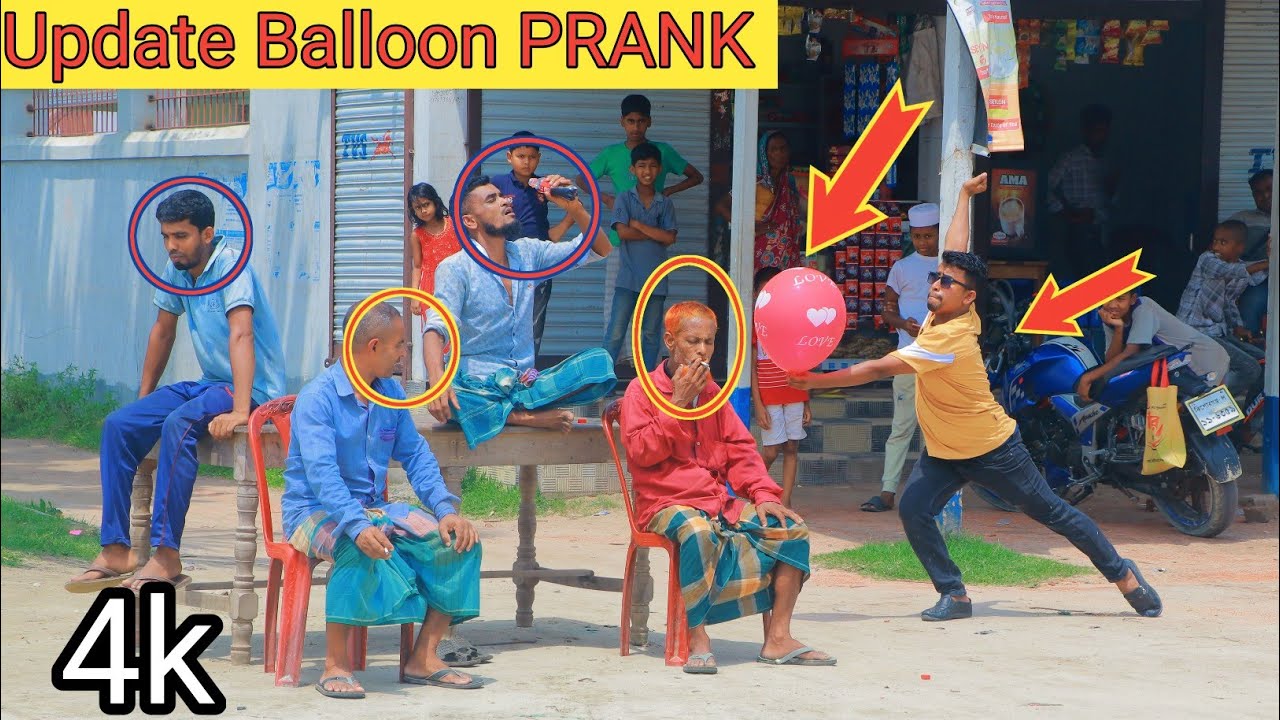 Update Balloon PRANK on Cute GIRL with2024 Popping Balloon PRANK Funny ...