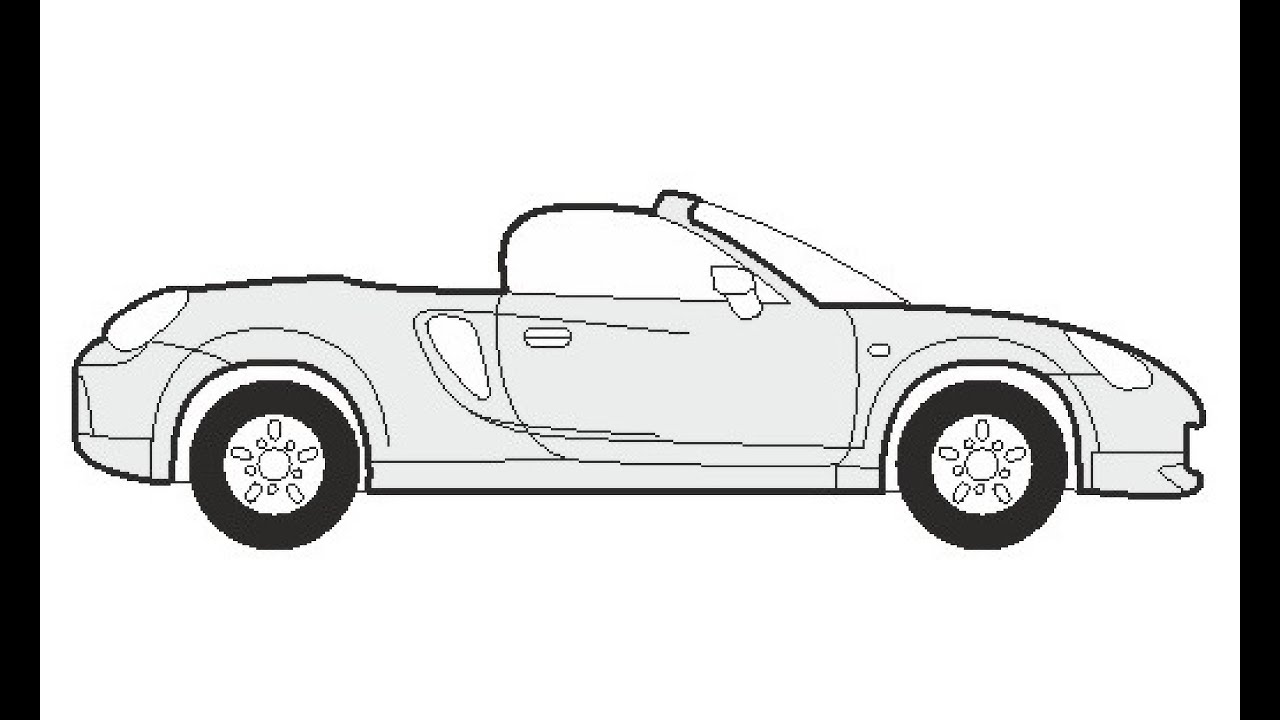 How to Draw a Toyota MR2 / Как нарисовать Toyota MR2 - YouTube