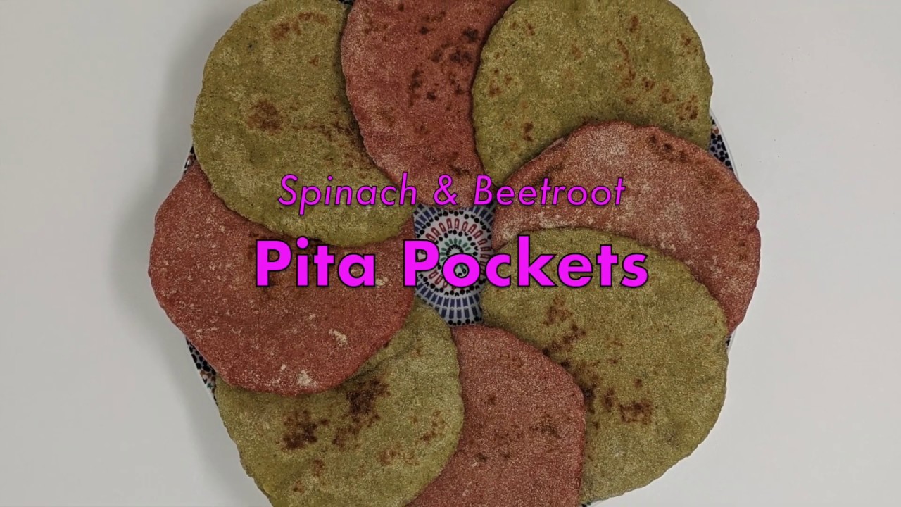 Spinach & Beetroot Pita Pockets - No oil, No butter & No sugar - YouTube