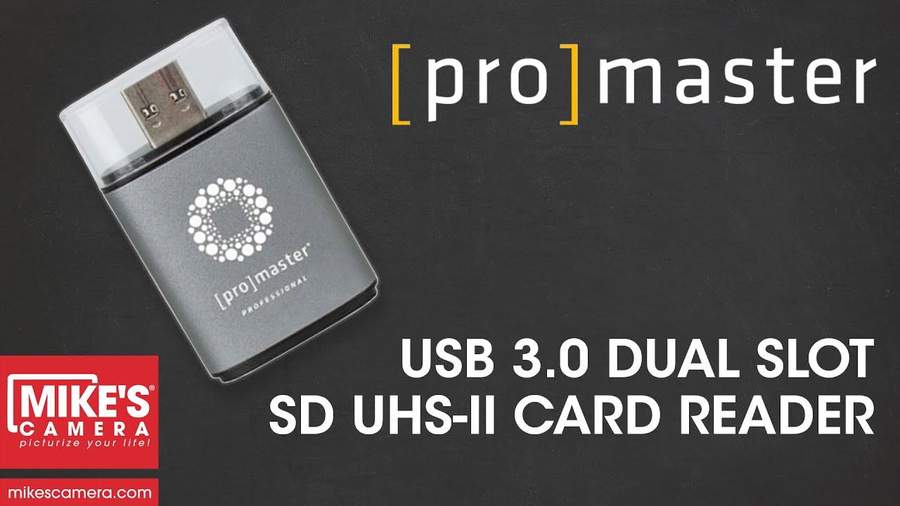 ProMaster USB 3 0 Dual Slot SD UHS II Card Reader - YouTube