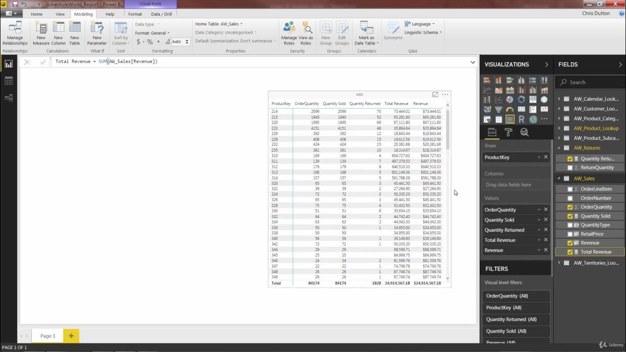 DAX Demo Basic Math & Stats Functions | Microsoft Power BI Desktop for ...