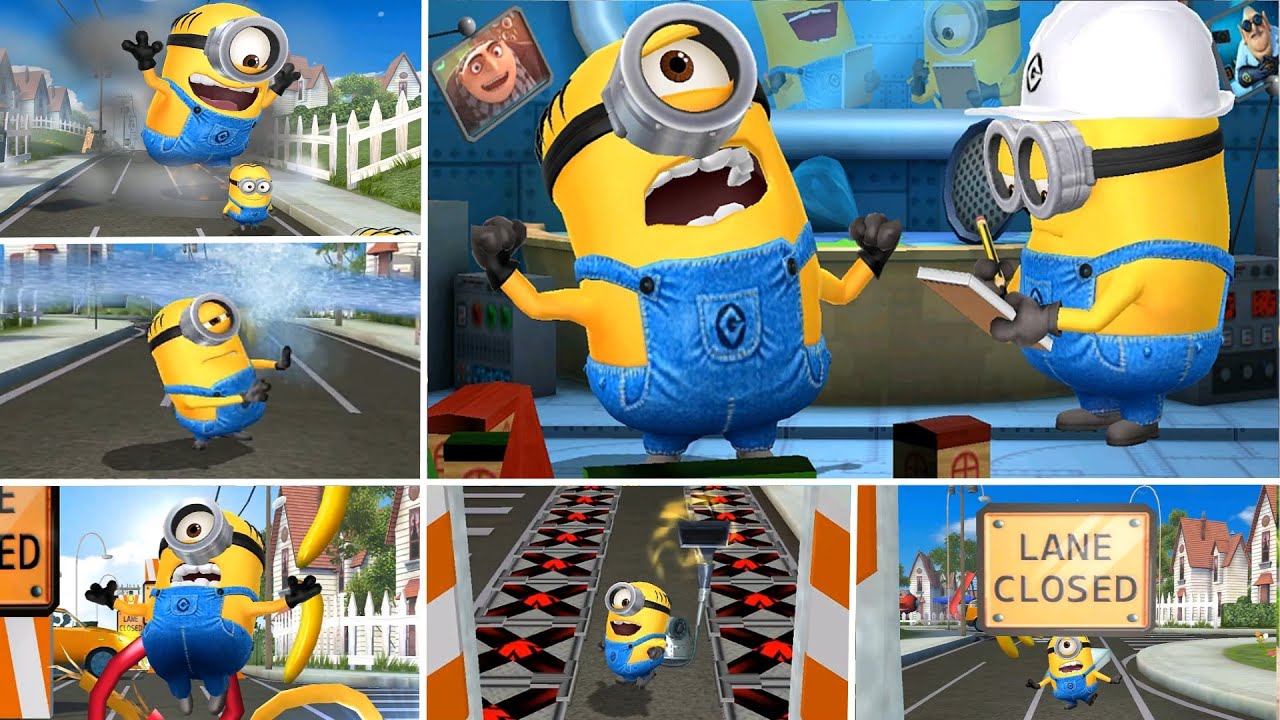 Despicable Me Minion Rush XXL Mel Minion run and funny fails gameplay ...