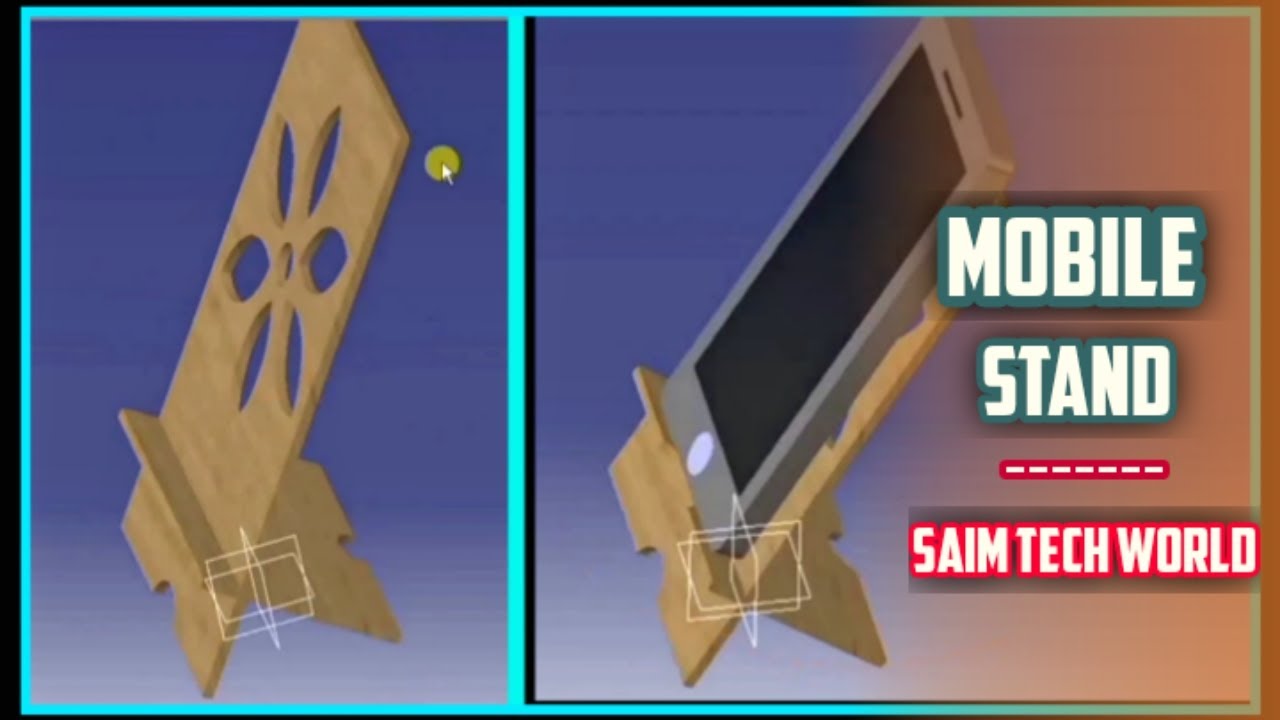 Mobile stand / 3d design / basic part design for beginner / catia ...