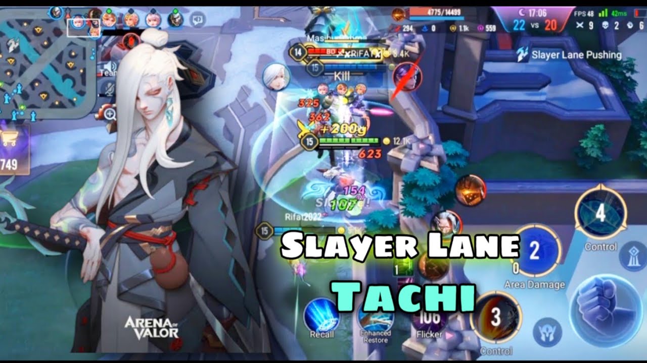 AoV - Tachi Insane Gameplay || Slayer Lane Solo carry - Arena Of Valor - YouTube