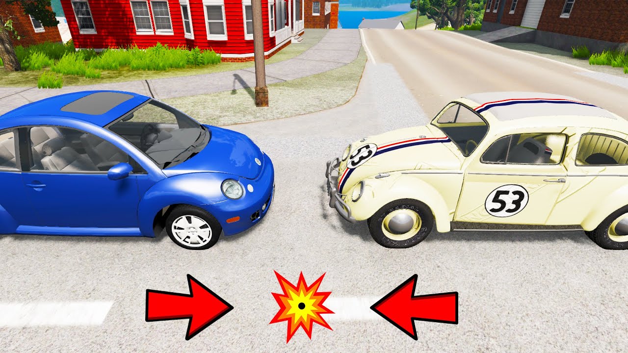 NEW Vs OLD Volkswagen BEETLE CRASH TEST - Realistic Car Crashes (BeamNG ...