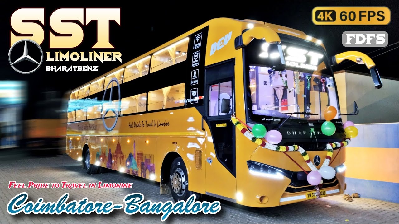 💖🚍SST LIMOLINER TRAVELS 🚍💖|Coimbatore 🔁 Banglore|😍 New Bs-6 Bus 😍|FDFS ...