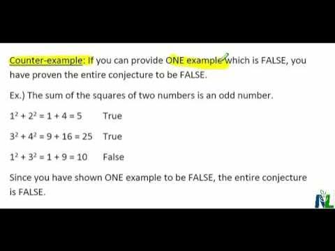 Proving False Conjecture using a Counterexample - YouTube