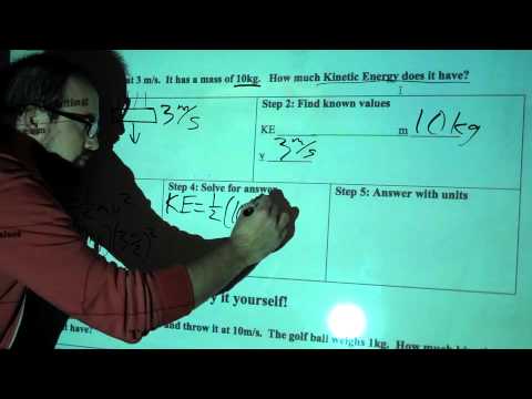 Simple Kinetic energy word problem - YouTube