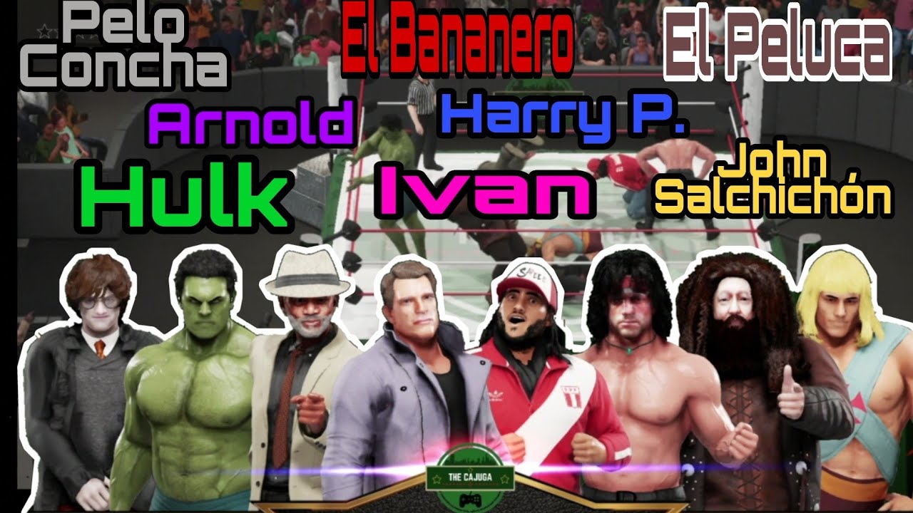 EL BANANERO vs PELO CONCH@ vs JOHN SALCHICHÓN vs HULK vs ARNOLD vs ...