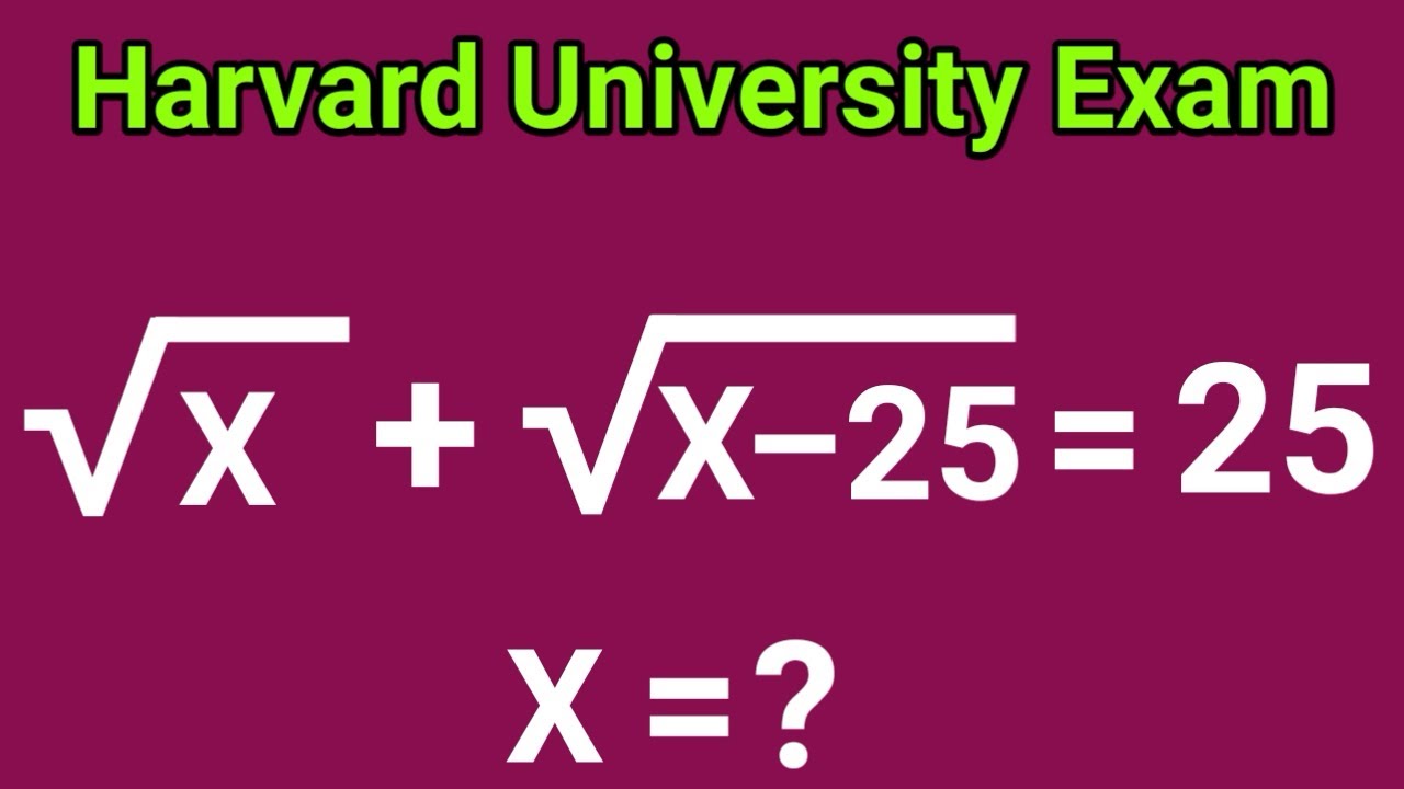 Only 1% Can Solve This Harvard Exam Question! Can You? - YouTube