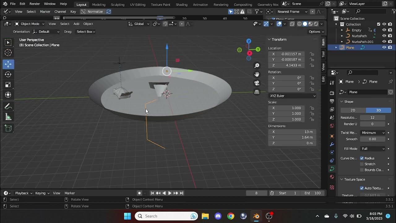 My first time recording on Blender 3.5 using OBS - YouTube