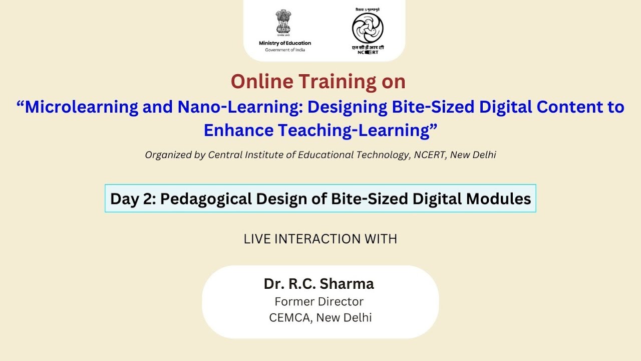 Day 2: Pedagogical Design of Bite-Sized Digital Modules | - YouTube