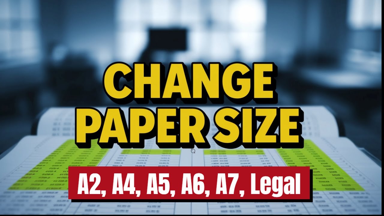 How To Change Default Paper Size In Excel A2 A4 A5 A6 A7 Legal How To Change Default Paper Size In Excel A2 A4 A5 A6 A7 Legal