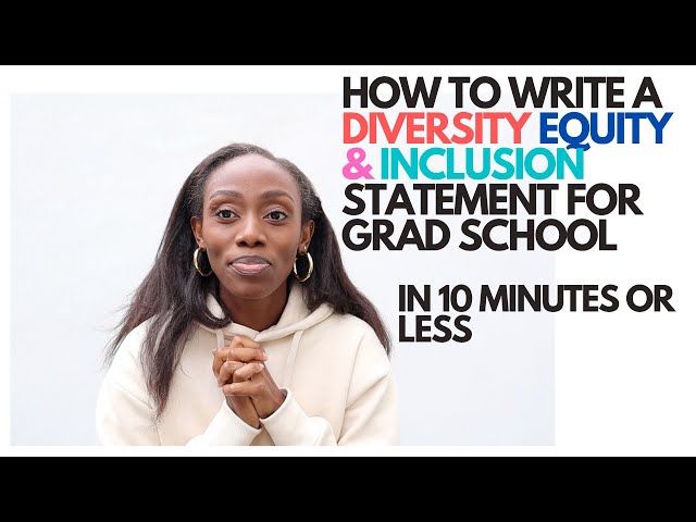 HOW TO WRITE A DEI STATEMENT IN 10 MINUTES