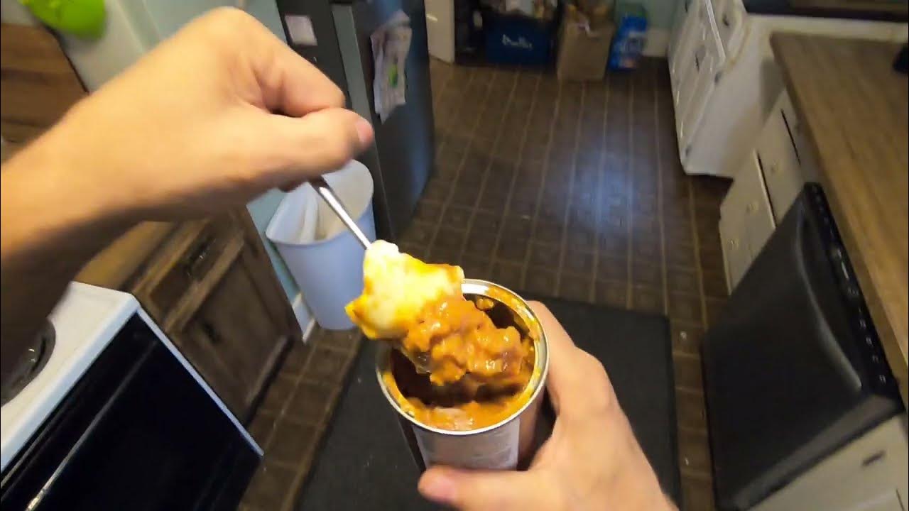 Taste testing Cattle Drive Gold chili with beans. - YouTube