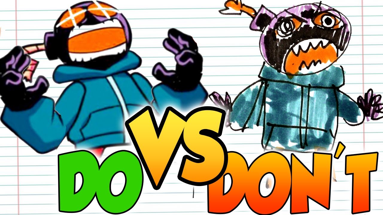 DOs & DON'Ts Drawing FRIDAY NIGHT FUNKIN' (FNF) In 1 Minute CHALLENGE ...