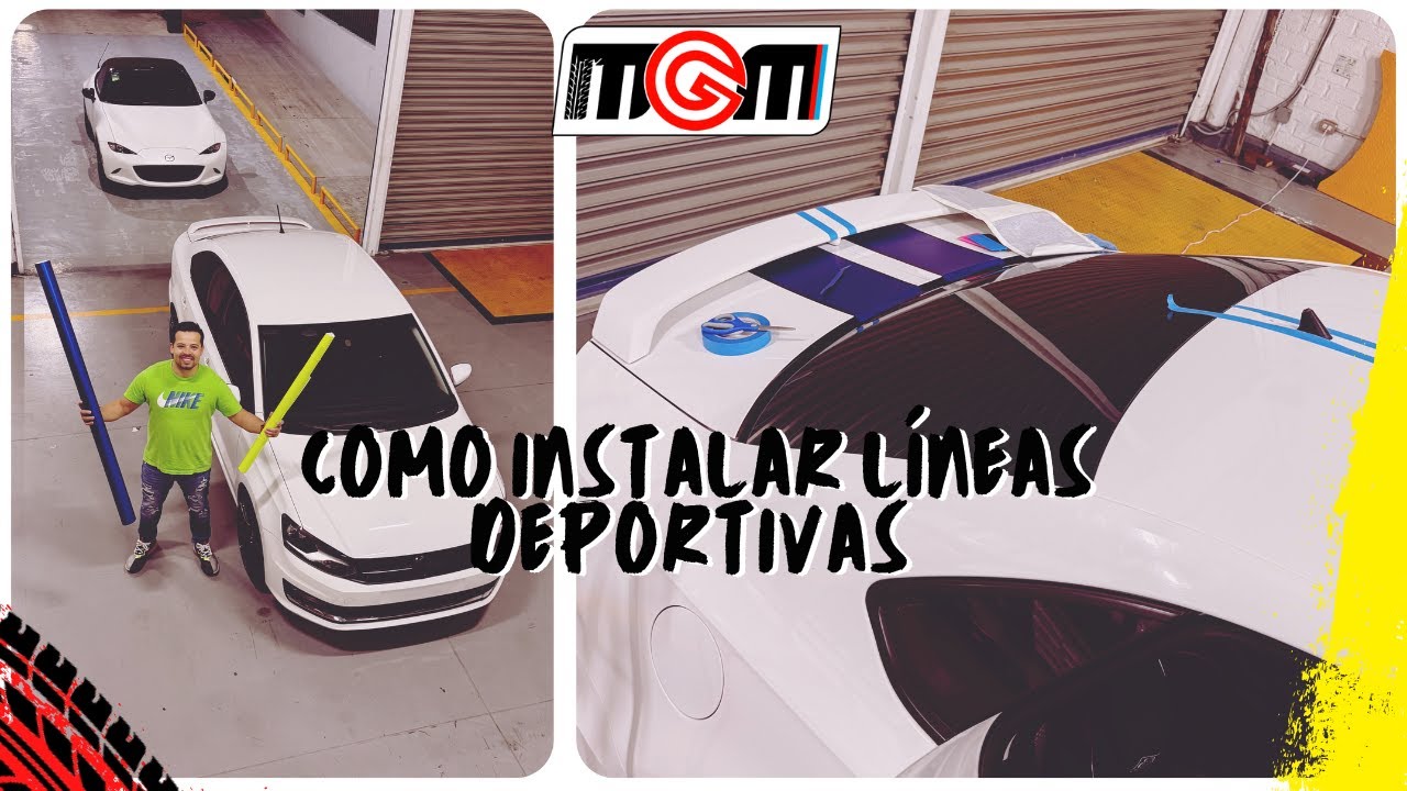Tutorial como instalar líneas/franjas deportivas 🏁 (cambio de look al ...