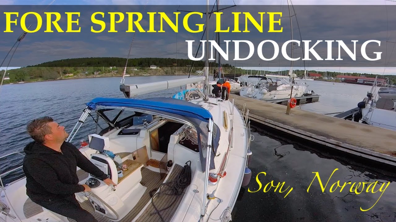Fore Spring Line Sailboat Undocking - YouTube