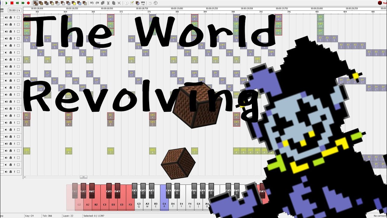 델타룬 - 제빌 테마곡 The World Revolving 노트블럭스튜디오 - YouTube