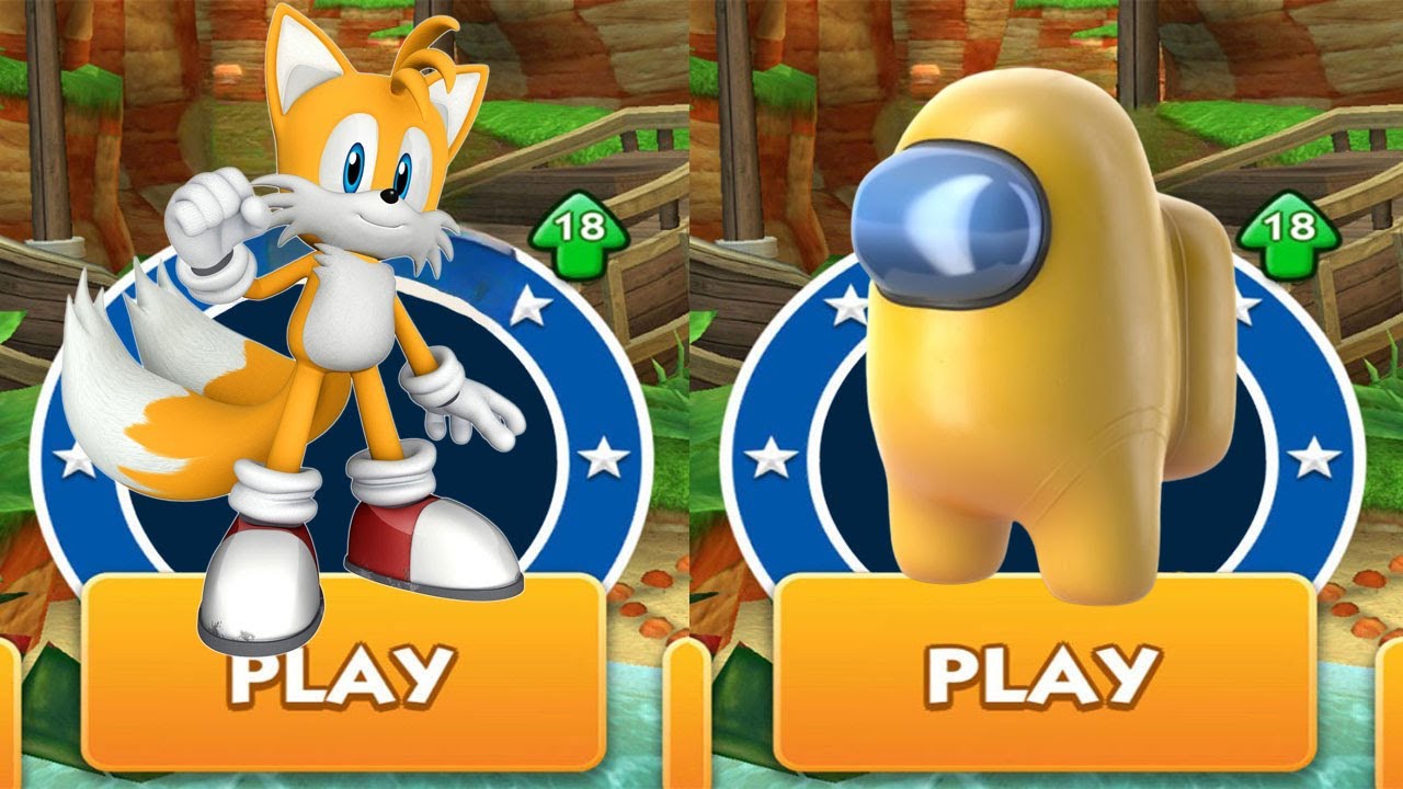 Sonic Dash - Tails vs Yellow Among Us Rush vs Dr.Eggman Boss Battle ...
