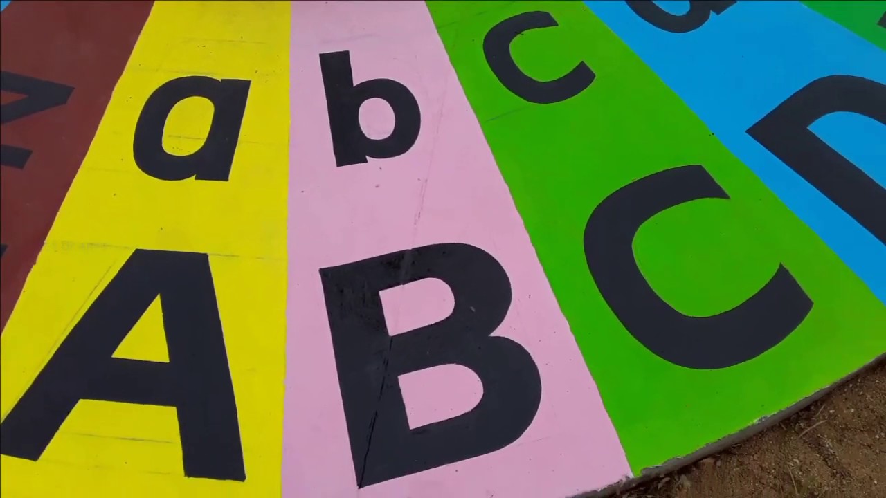 A to Z Alphabet Sign Painting (Park Pathway) - key of arts - YouTube