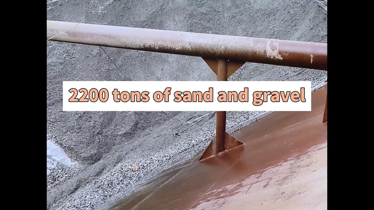 Unloading 2200 tons of sand and gravel | Relaxing | Satisfying - YouTube