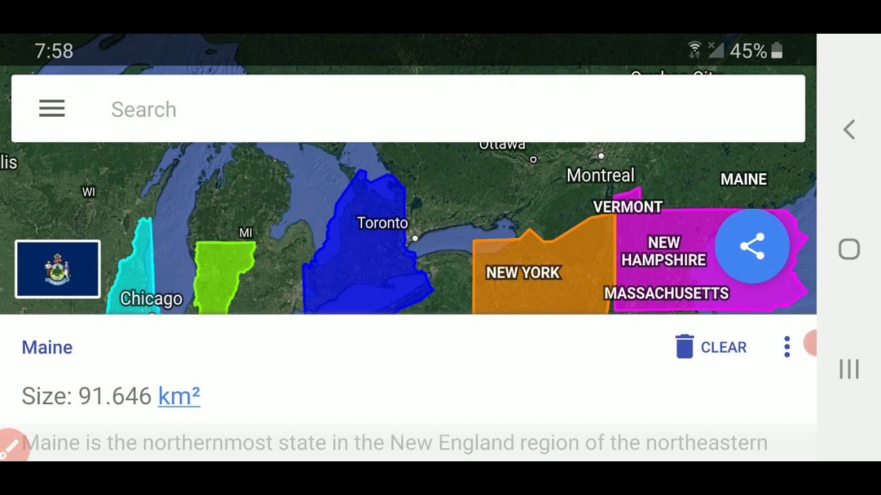 Borders of Canada size comparison - YouTube