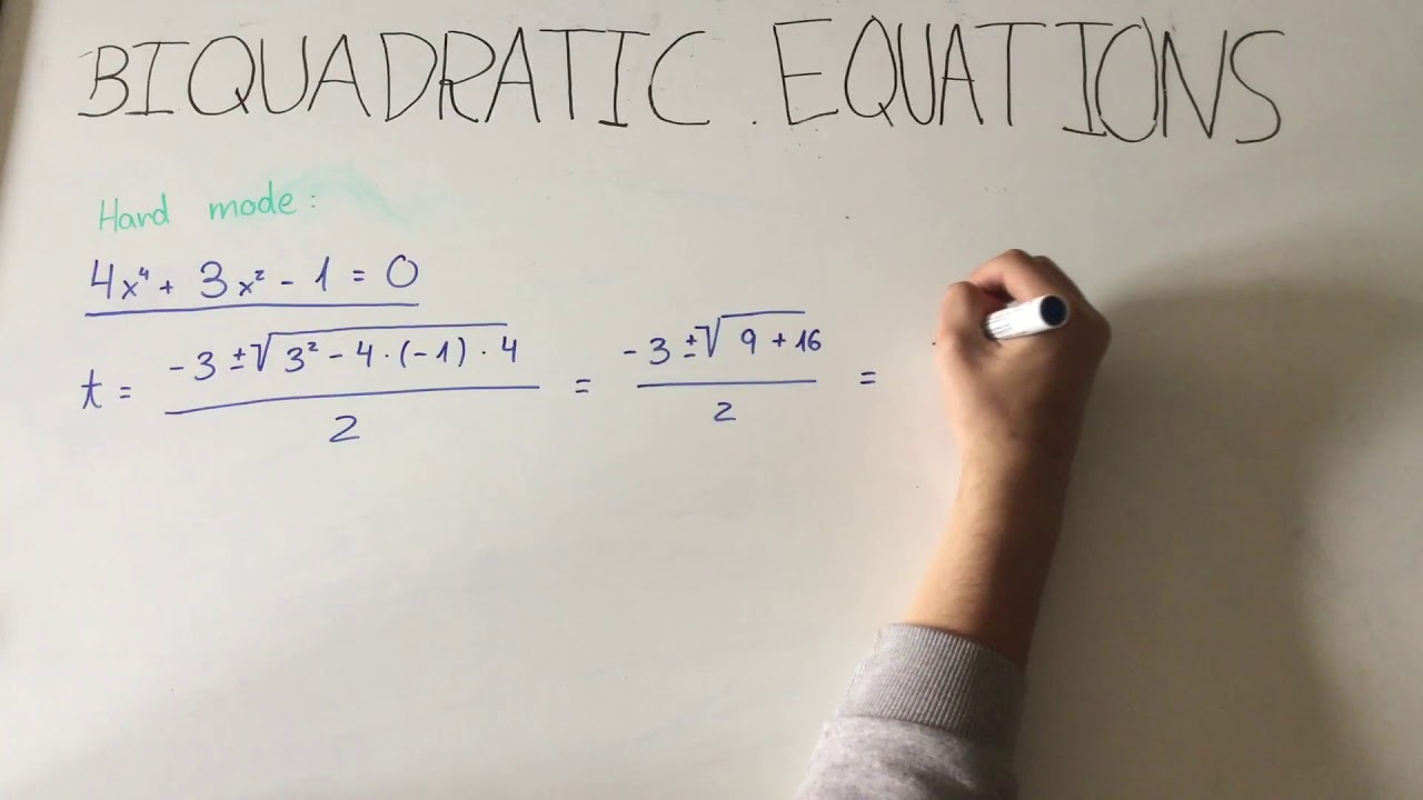 Tutorial Biquadratic Equations/ 4º ESO/ English - YouTube