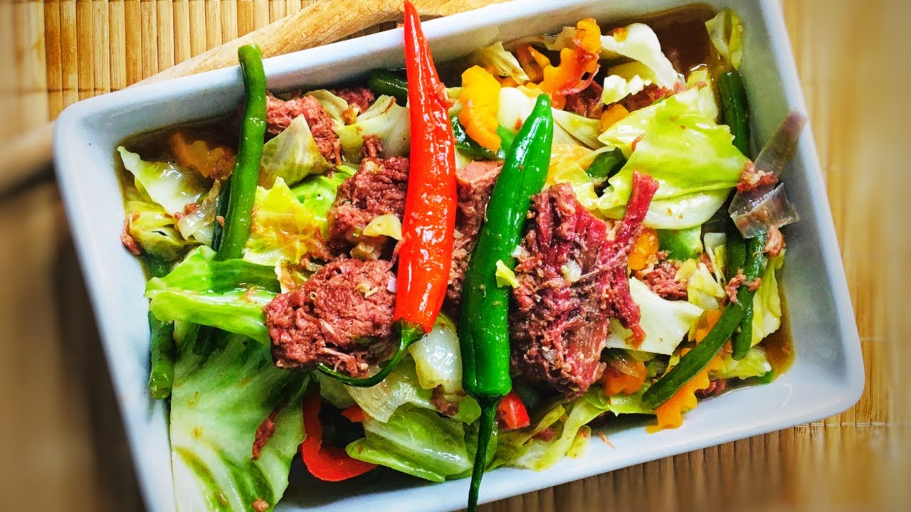 GINISANG CORNED BEEF WITH VEGETABLES | CORNED BEEF NG NEW ZEALAND SARAP ...