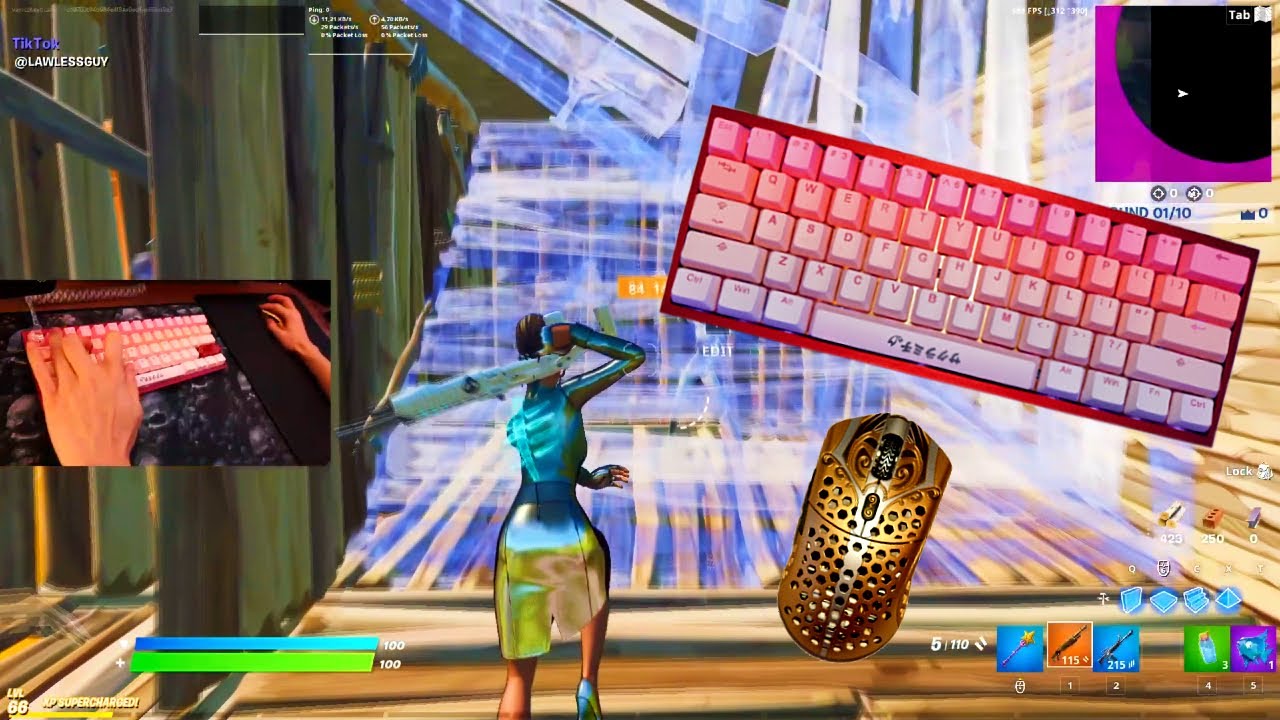$400 Custom Keyboard ASMR Chill🤩Satisfying Gameplay Keyboard Fortnite ...