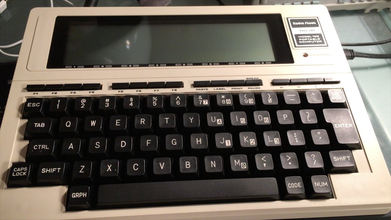 Functional TRS-80 Model 100 - YouTube