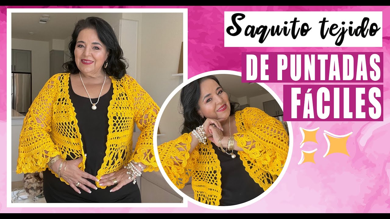 De puntadas fáciles - Saquito o Saco tejido Yo tejo con LAURA CEPEDA ...