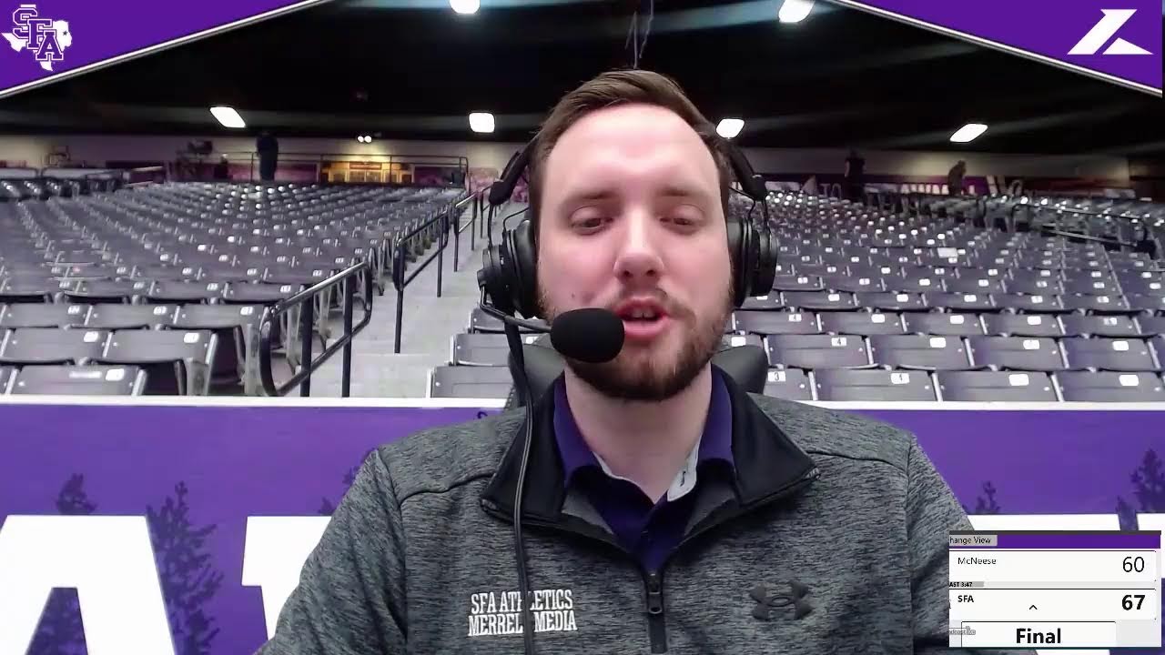 Behind the Mic with Chase Merrell for MBB vs McNeese State University ...