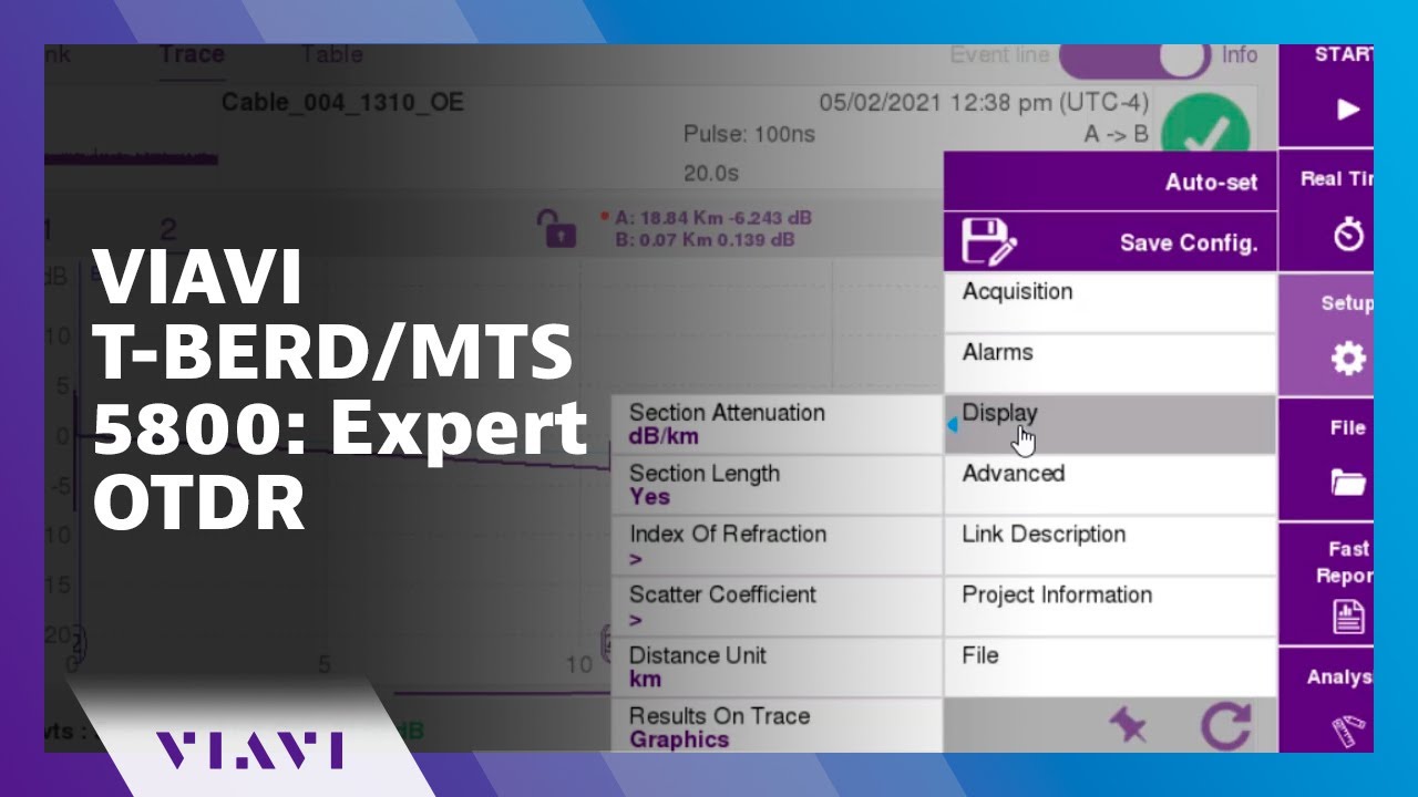 VIAVI T-BERD/MTS 5800: Expert OTDR - YouTube