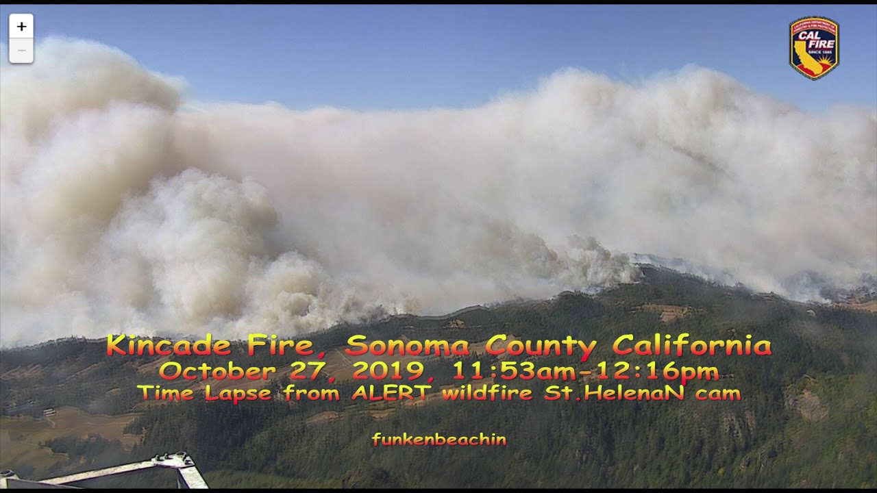 Kincade Fire 27 October, 2019, Time Lapse - YouTube
