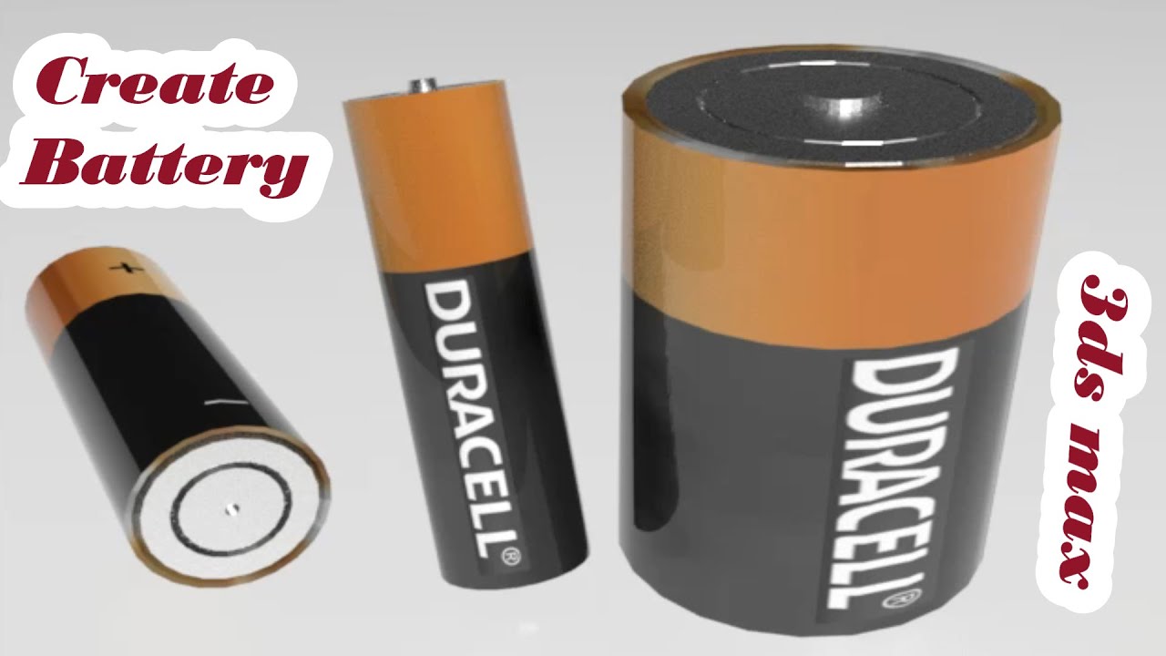 How to Create Battery , Battery modeling in 3ds max - YouTube