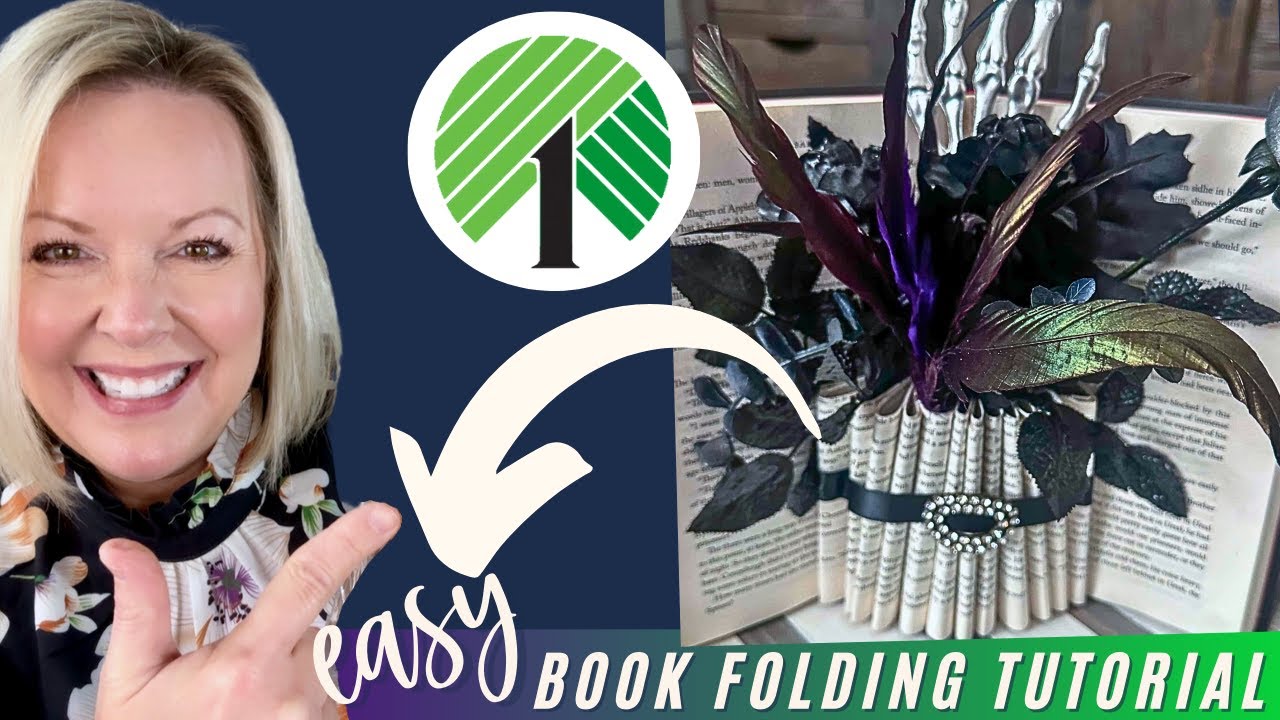 📚How to Make a Folded Book Vase & Upcycled Book Art Flower Vase Ideas ...