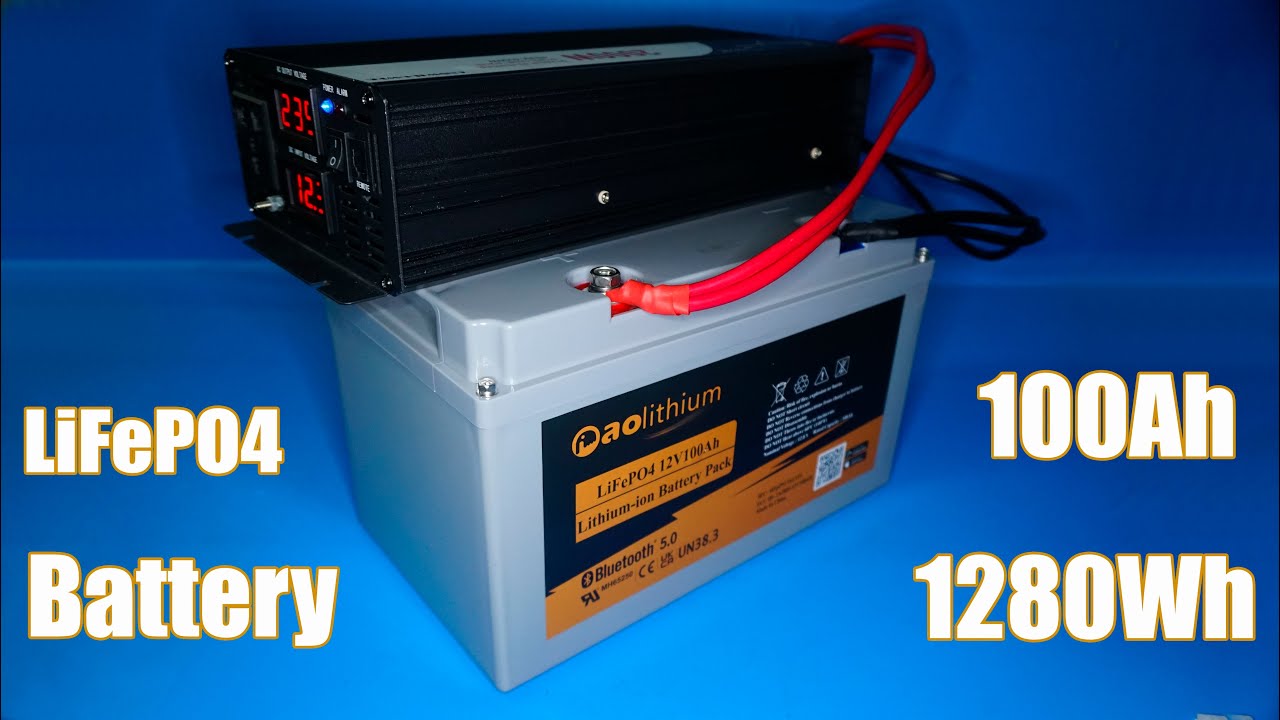 Aolithium battery 100Ah / 1280Wh LiFePO4 battery - YouTube