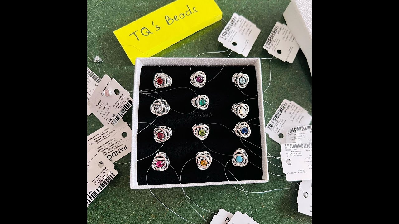 Review Pandora Birthstone Eternity Circle Charms - YouTube