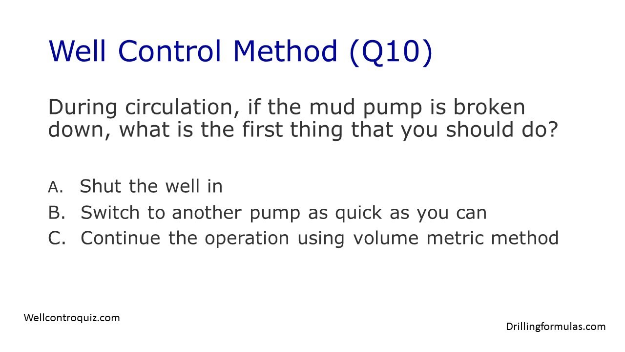 Well Control Method (Q10) - YouTube