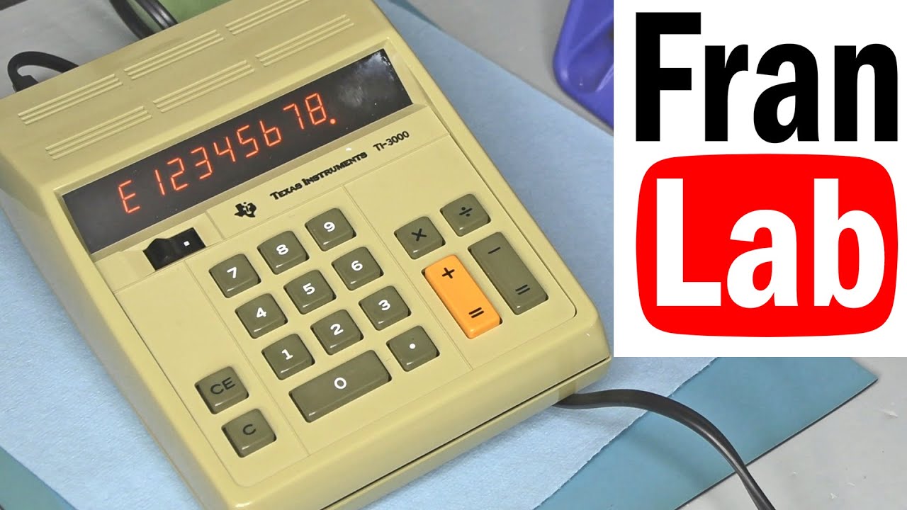 TI-3000 Panaplex Calculator From 1973 - YouTube