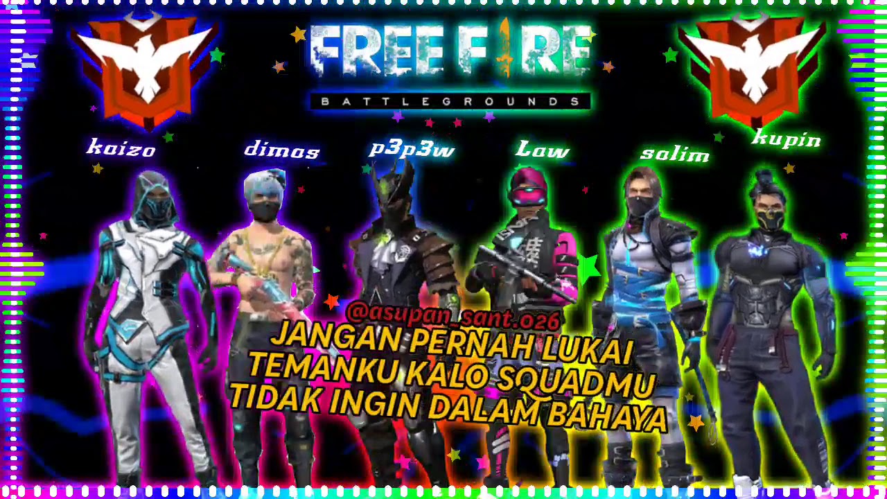Template 6 orang free fire battle ground: link template ada di ...