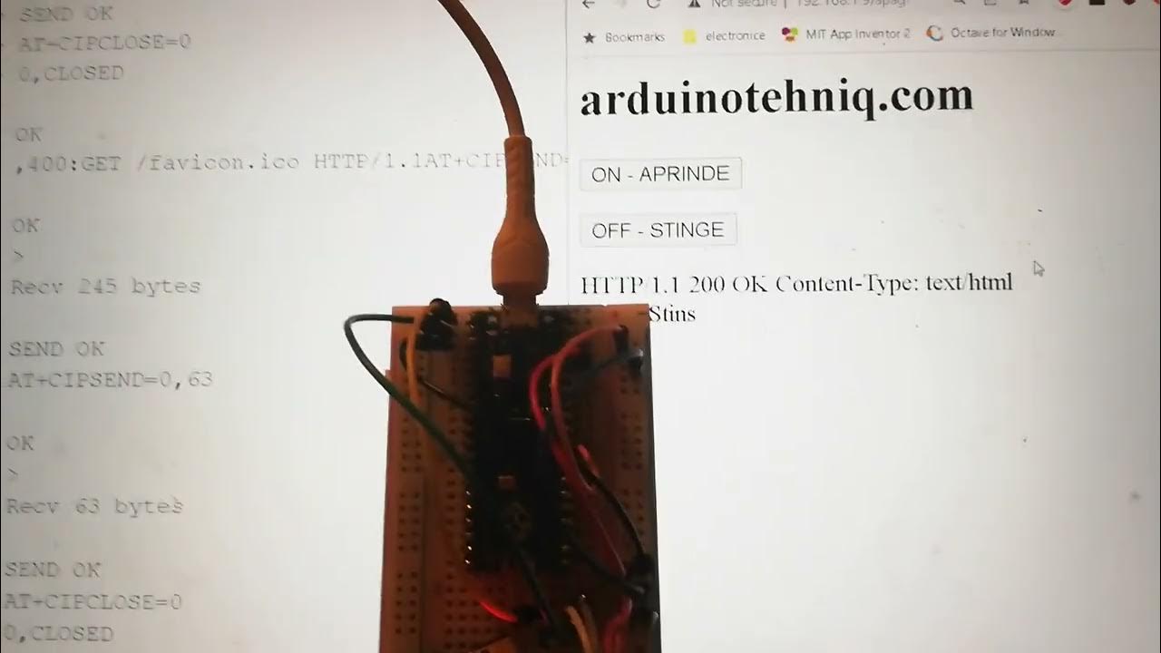 control a led through webserver with Raspberry Pi Pico (RP2040) and ESP8266-01 - YouTube