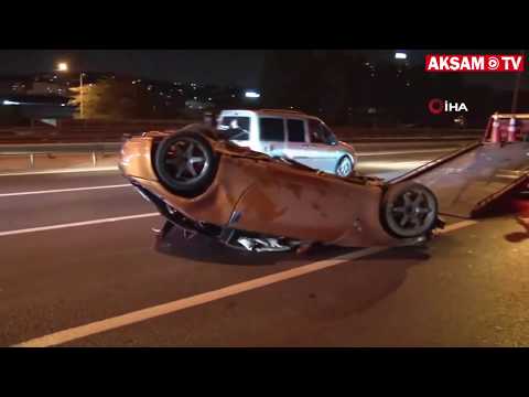 Ambulansa Yol Vermeyen Sürücü Bu Kez Makas Atarken Kaza Yaptı