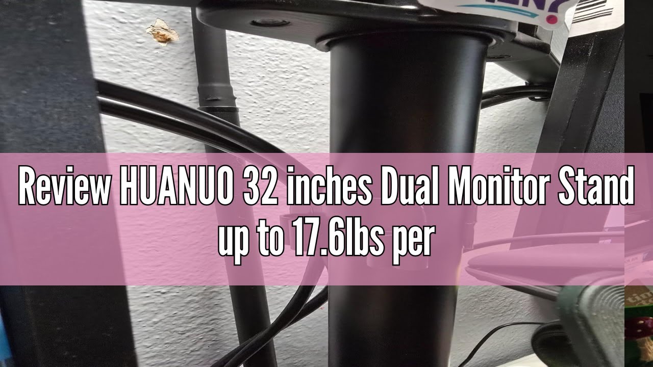 Review HUANUO 32 inches Dual Monitor Stand up to 17.6lbs per Arm, High ...