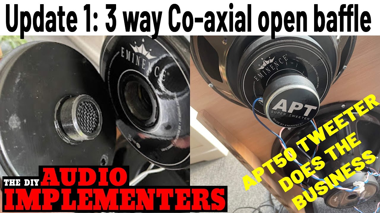 Another update on my 3 way coaxial Open Baffle project. - YouTube