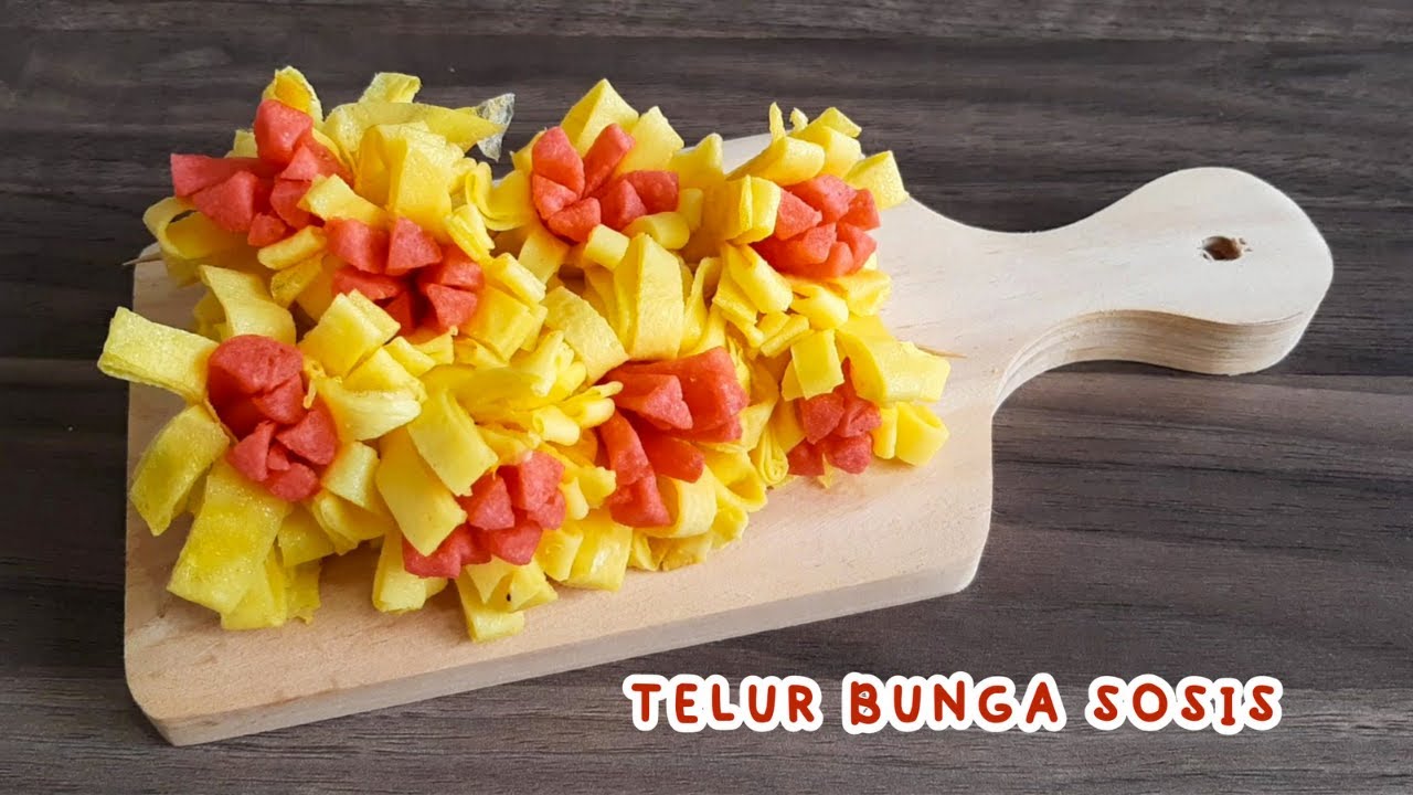TELUR BUNGA SOSIS SUPER SIMPEL DAN MUDAH | UNTUK HIASAN TUMPENG, BENTO ...
