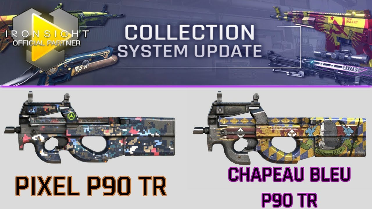 IRONSIGHT | NUEVAS skins #3 PIXEL P90 TR! y bonus...CHAPEAU BLEU P90 TR ...