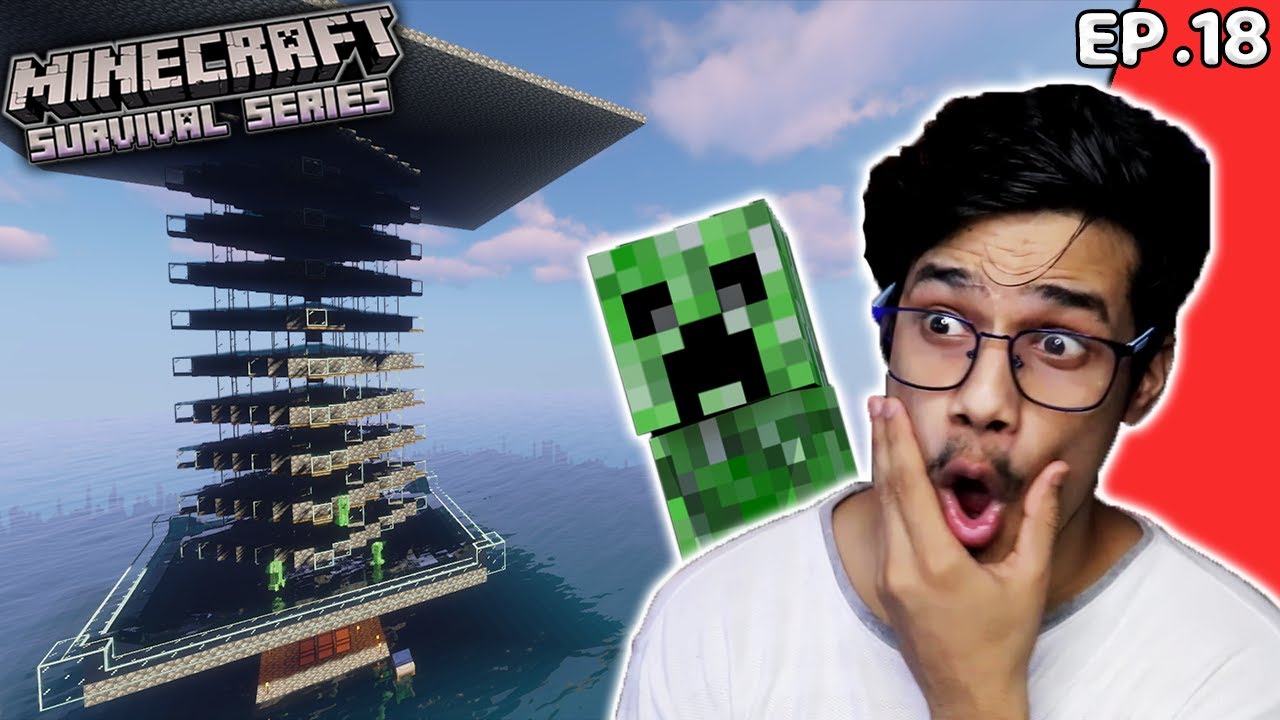 Biggest Creeper Farm | Minecraft Survival Series Episode 18 - YouTube