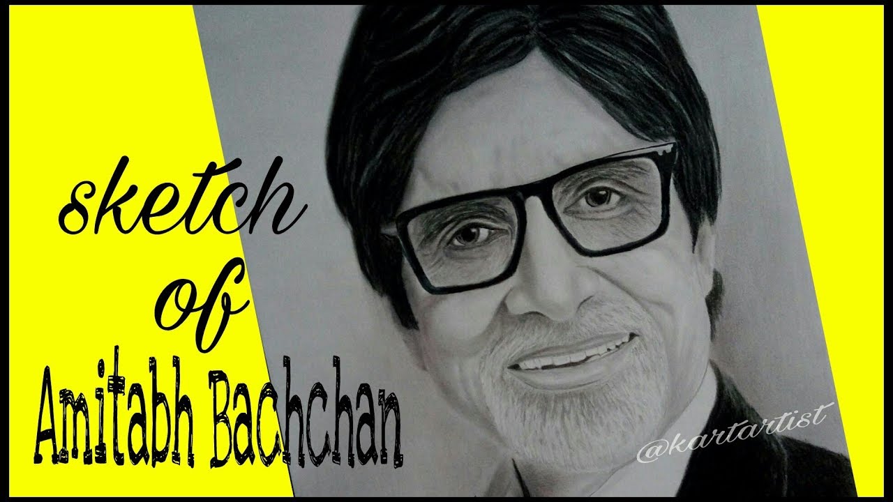 How to draw Amitabh Bachchan step by step - YouTube